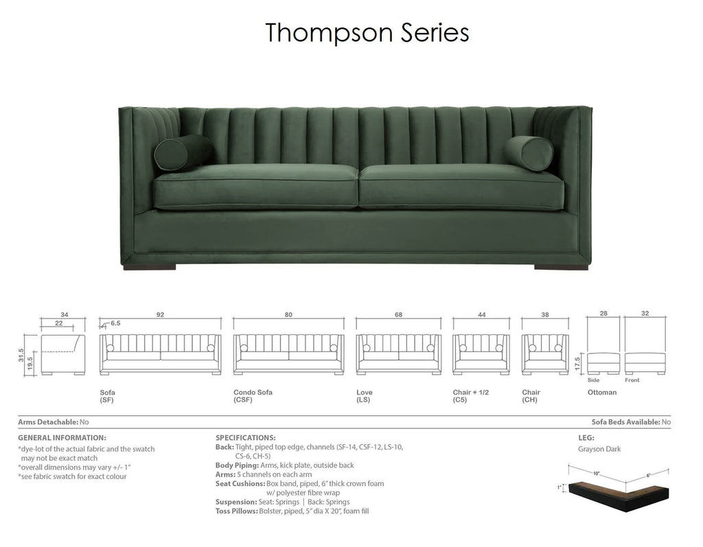 Thompson Sofa Series - Shop for Living Room - Parliament Interiors